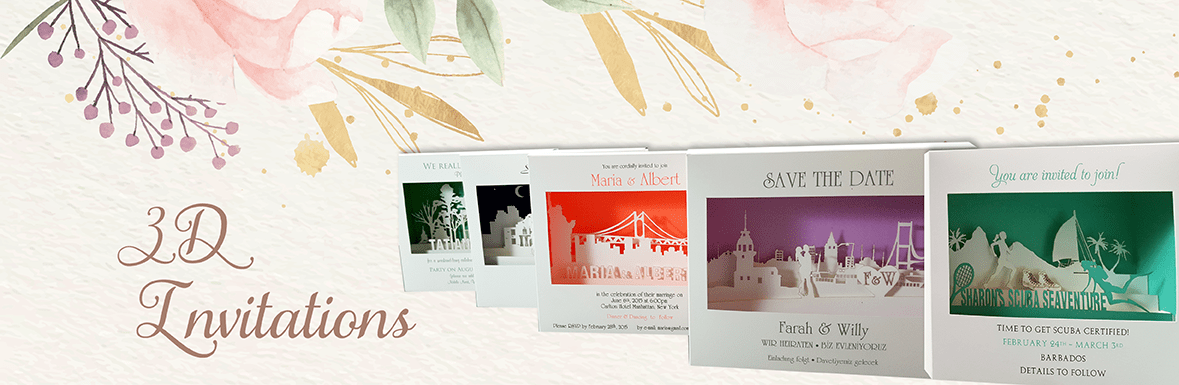 3D Invitations • Lovely Knot • Custom wedding invitations, Bar and Bat ...